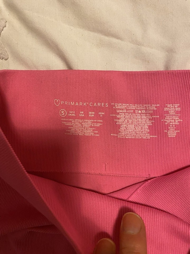 Primark Ladies Seam free Cycling Shorts In Black And Pink 2 Pairs Size ...