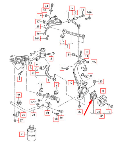 NEW AUDI A4 B7 FRONT WHEEL BEARING 8E0498625B 2.0 TFSI OEM | eBay