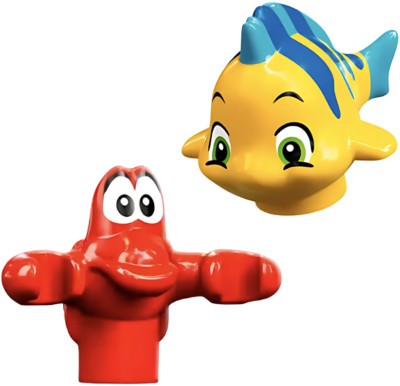 LEGO Sebastian & Flounder Minifigure Lot The Little Mermaid Disney ...