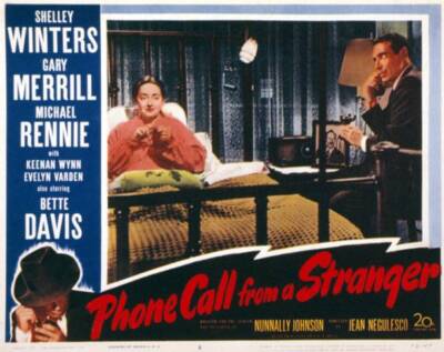Phone Call From A Stranger Lobby Card Bette Davis Gary Merrill 1952 OLD ...
