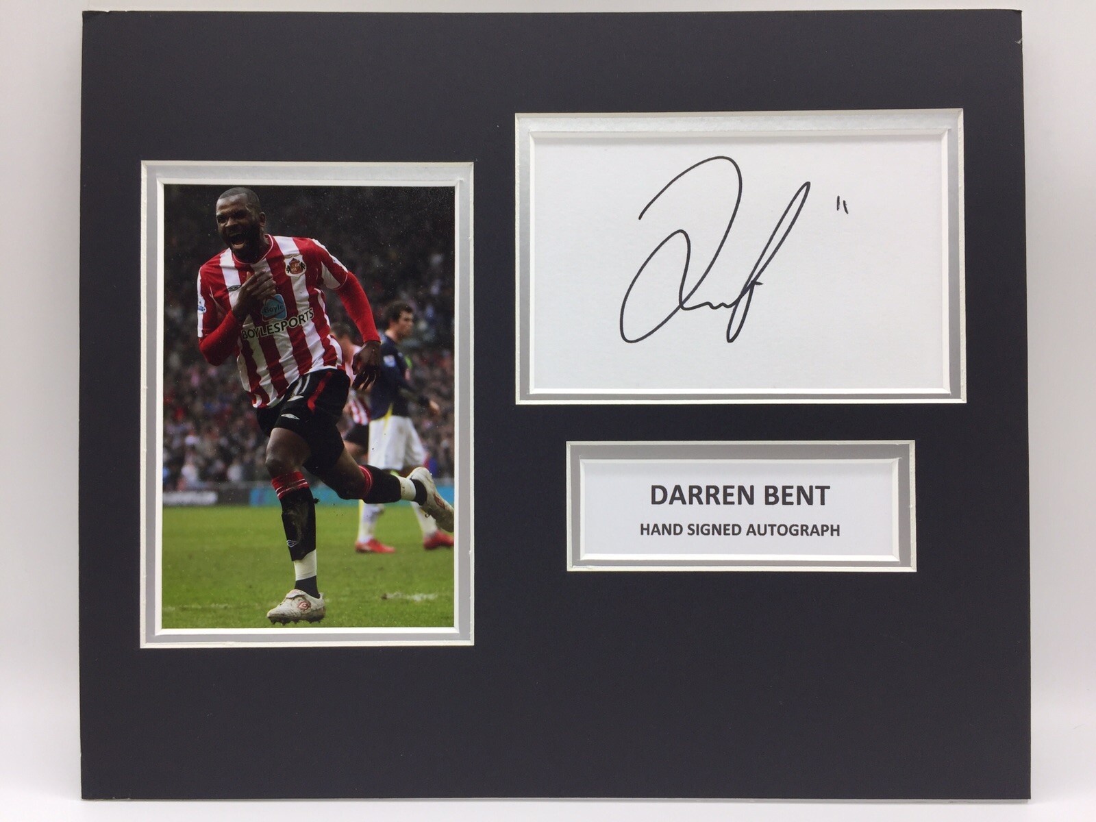 RARE Darren Bent Sunderland Signed Photo Display + COA AUTOGRAPH ...