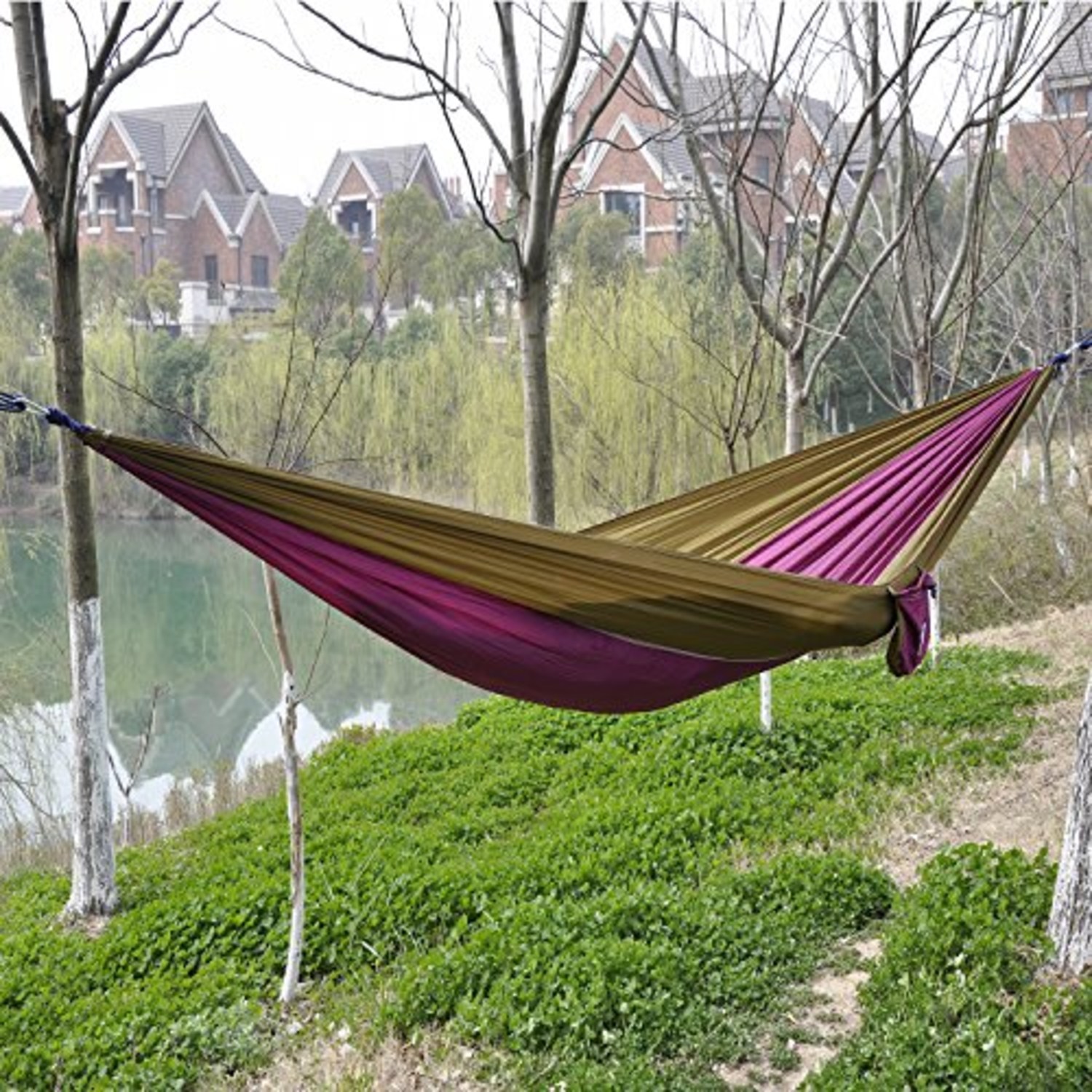 OuterEQ Portable Parachute Nylon Fabric Travel Camping Hammock | eBay