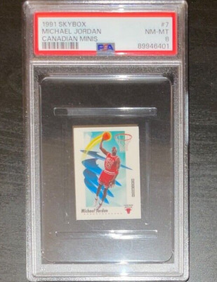 1991-92 Skybox Canadian Retail Mini Michael Jordan #7 PSA 8 | eBay