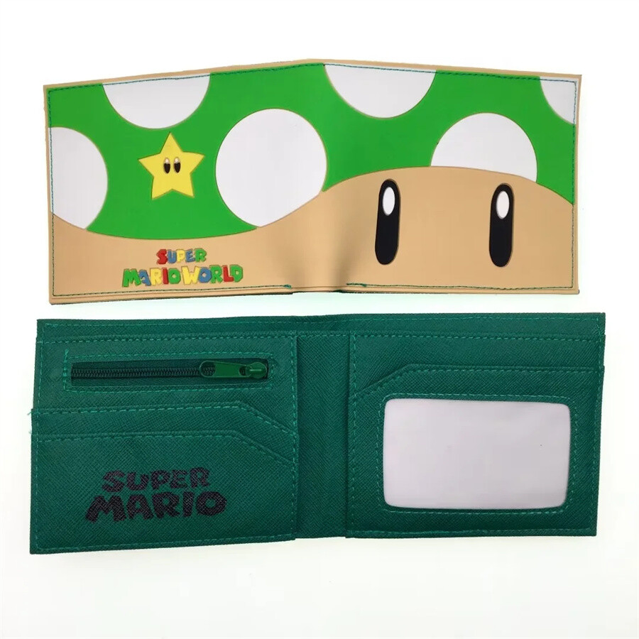 Super Mario Toad Anime Cartoon PVC Wallet With Card Holder Bi-Fold ...