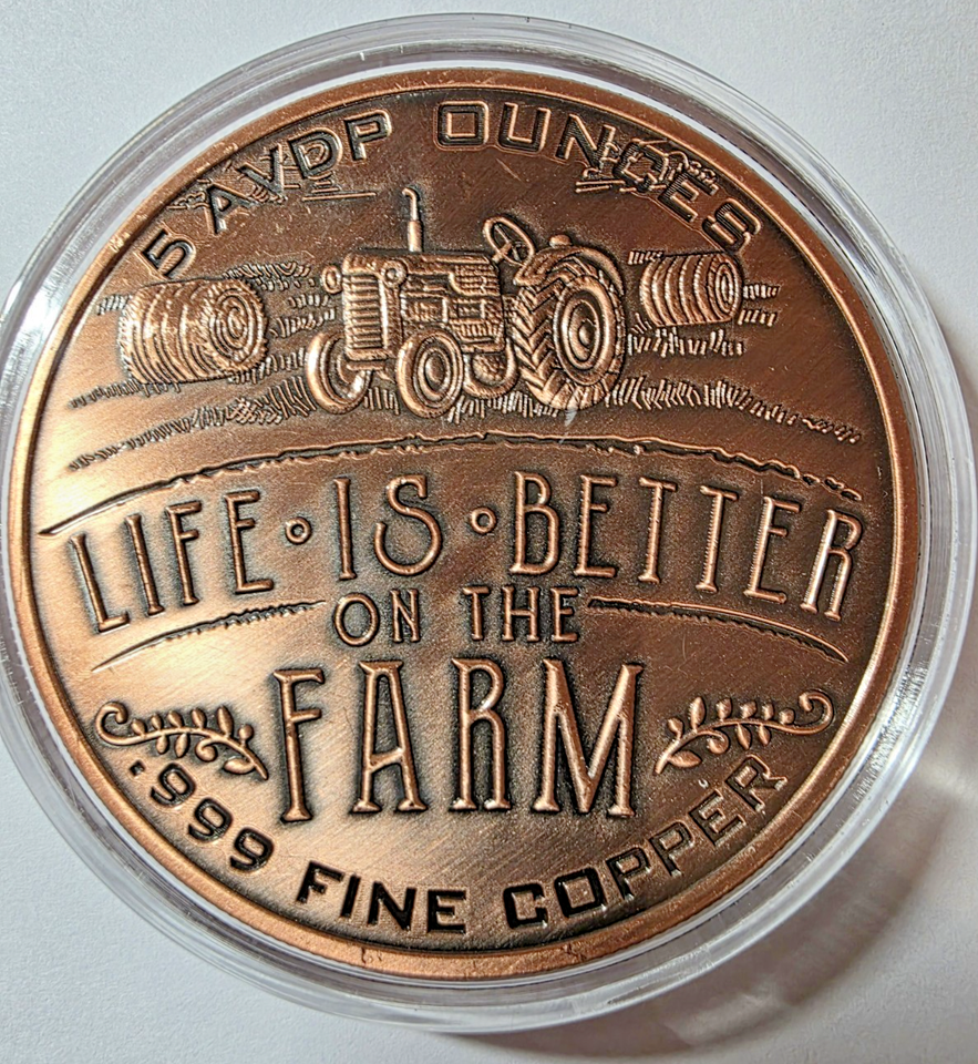 5oz AVDP "Love Thy Farmer" Colorized Copper in Capsule | eBay
