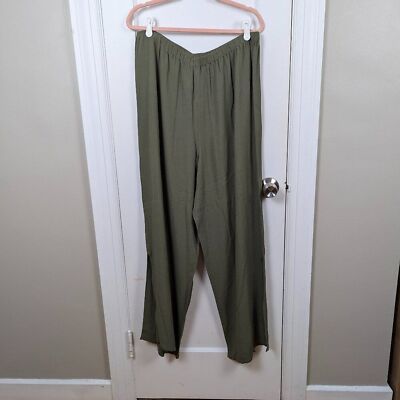 Soft Surroundings | Olive Green Flowy Pants Size XL | eBay