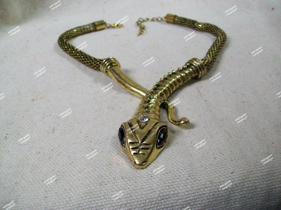 Snake Costume Necklace Egyptian Nile Queen Cleopatra Goddess Serpent ...