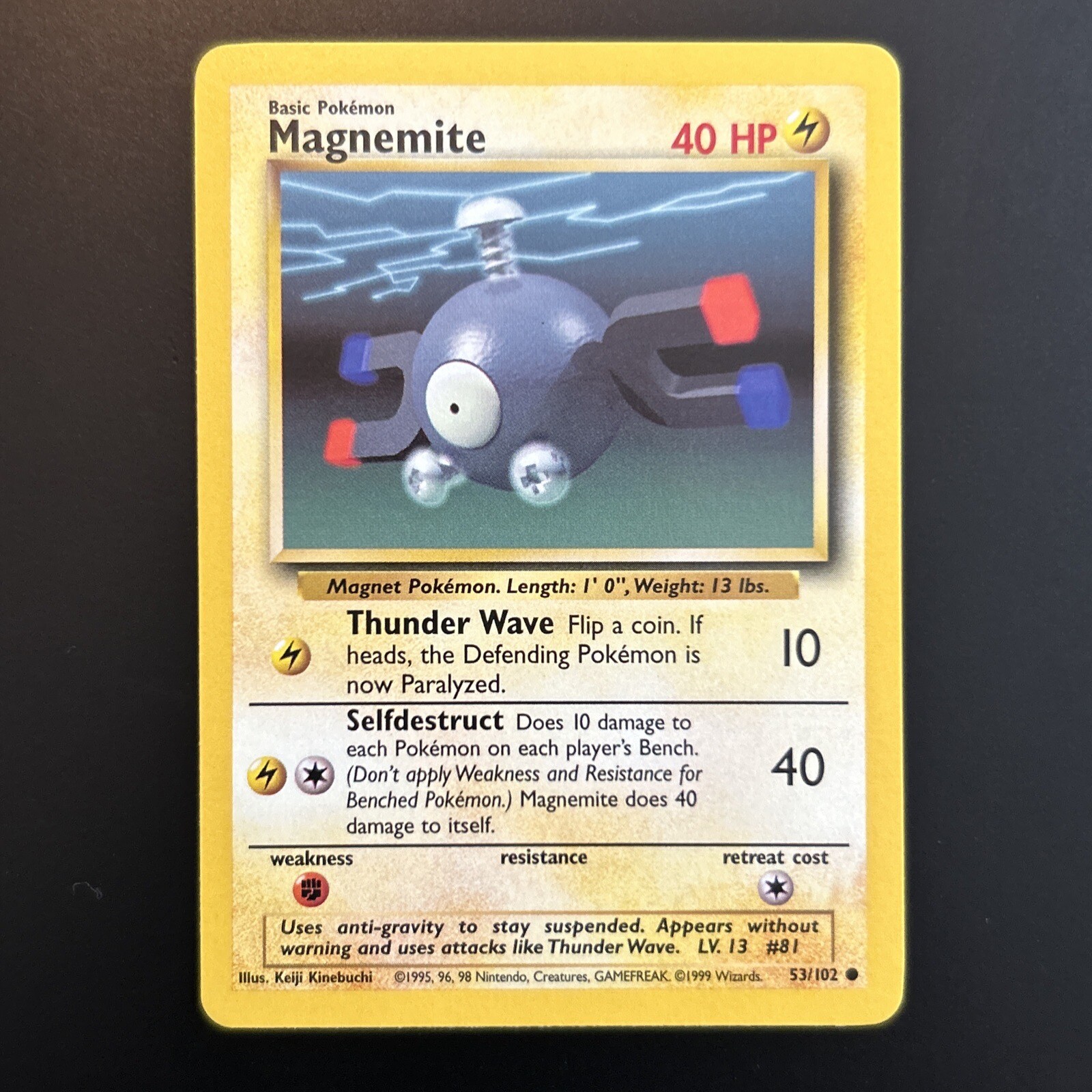 Pokemon TCG - Magnemite - Base Set Unlimited - 53/102 Common - Near ...