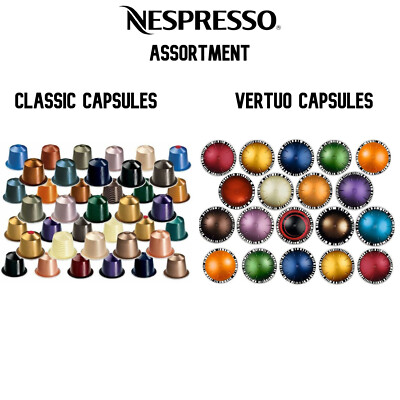 Nespresso Assorted Vertuo & Classic Coffee Capsule Pods Mixed Flavoured ...
