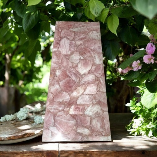 36"x24" Rose Quartz Dining Table Random Pink Stone Unique Home ...