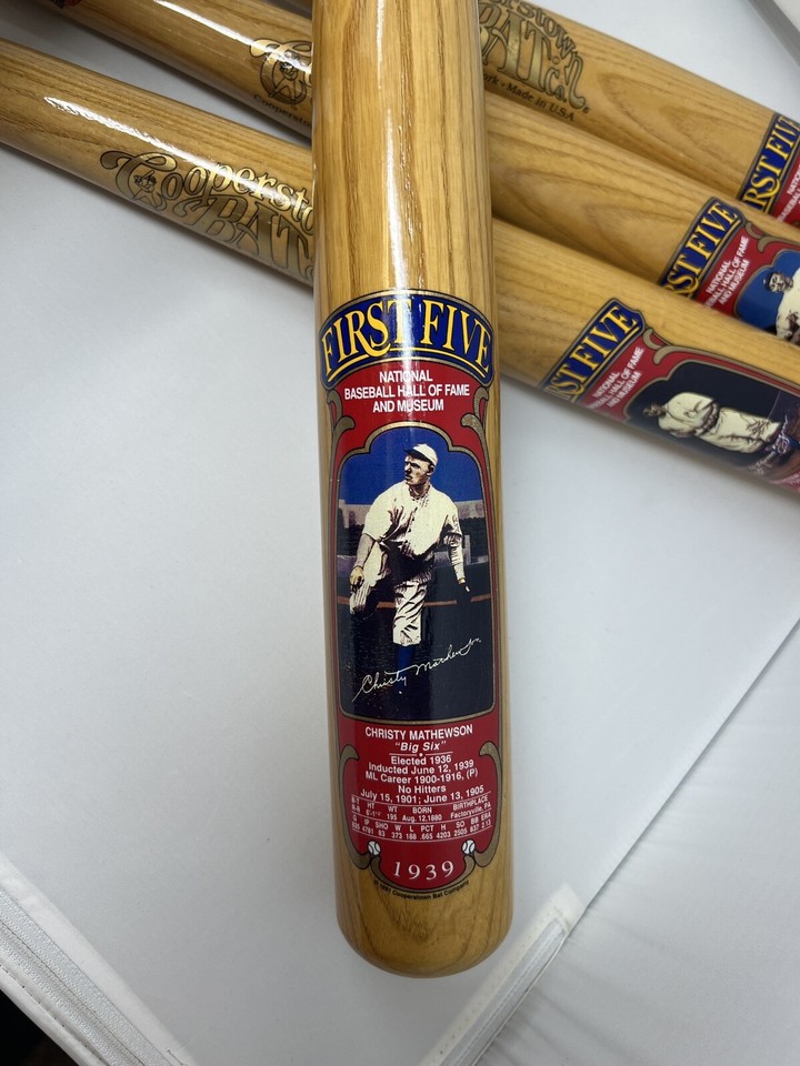 Hall Of Fame First Five 1939 Cooperstown Proof Bat Set Ruth Cobb Wagner ...