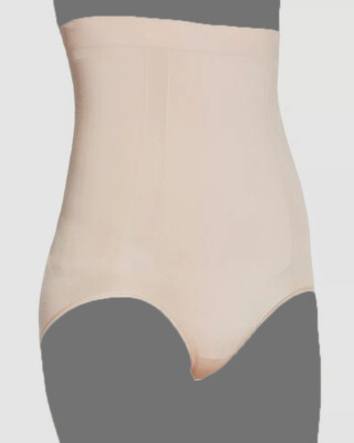 Spanx Women's Beige Solid On Core High Waist Brief Shapewear Size Large ...