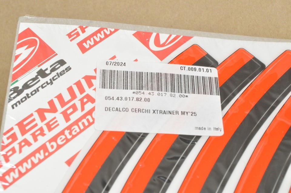 Beta Rim Stickers X Trainer 300 RR 2025 Wheel Decal OEM New 054.43.017 ...
