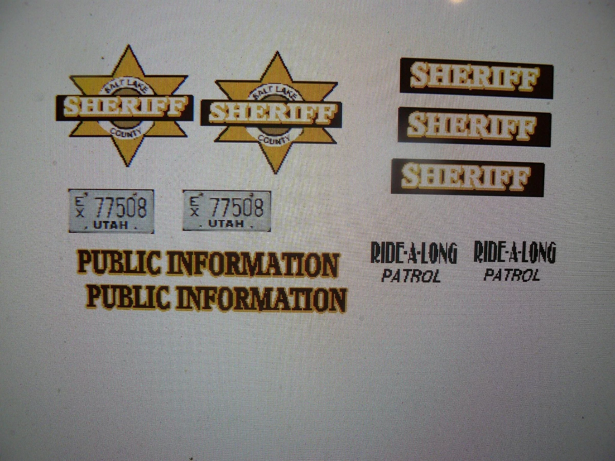 Sheriff Car Decals