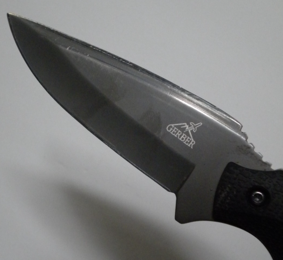 Gerber Drop Point Fixed Blade Knife w/ Sheath Hunting Camping Survival ...