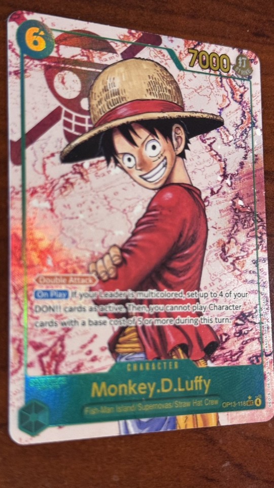 OP13-118 Monkey D. Luffy Alternate Art (Secret Rare) Carrying on his ...