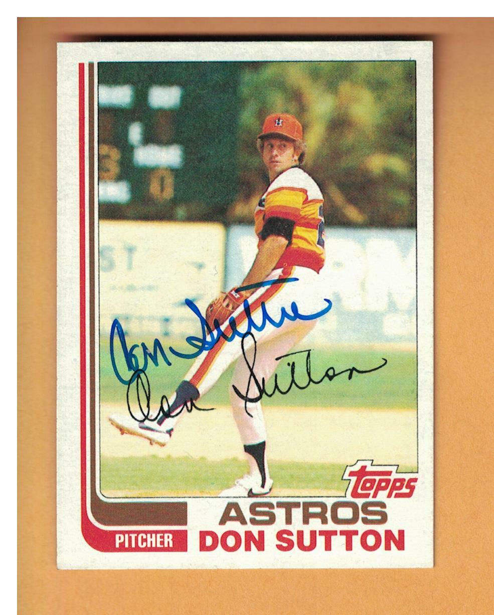 Don Sutton AUTOGRAPHED 1982 TOPPS BASEBALL CARD HAND SIGNED HOUSTON ...