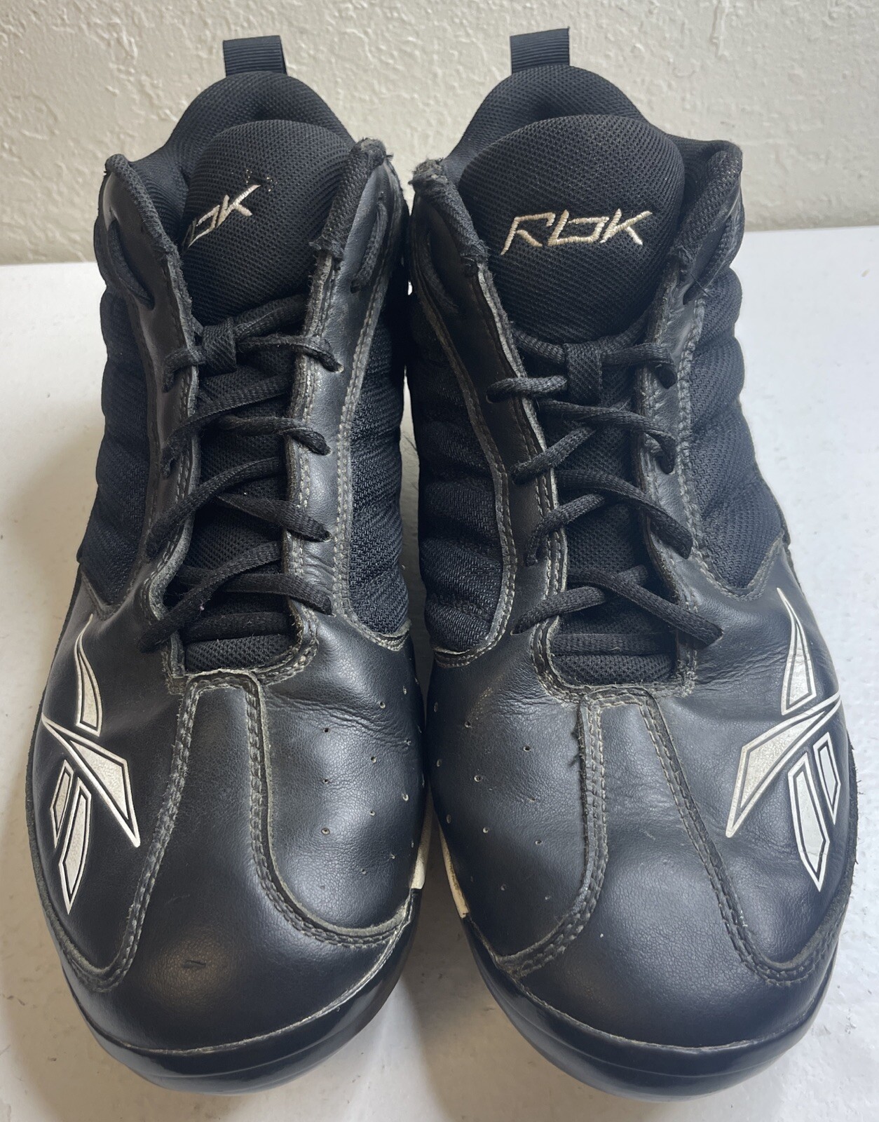 NFL Reebok RB 702 KTS 20-166578 Black & White Football Cleats Mens 12 ...