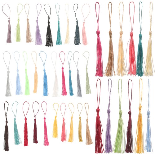 120 Pcs Tassel Accessories Handmade Craft Tassels Bookmark for Crafts ...