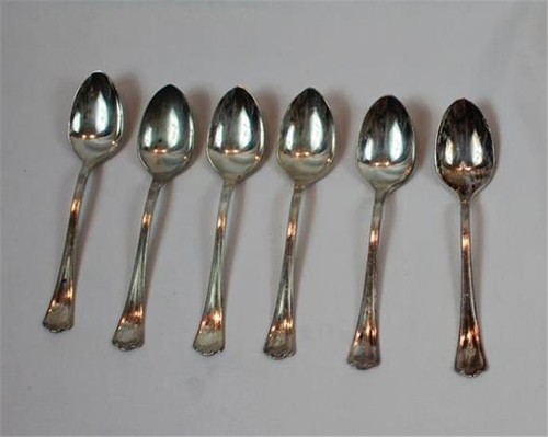 6 Teaspoons RCCO A-1 Silverplated Monogrammed "W" International Silver ...