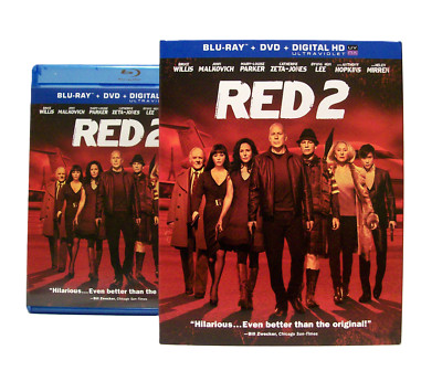 "RED 2 (2013)" Action-Comedy BLU-RAY + DVD (2013) Bruce Willis, John ...
