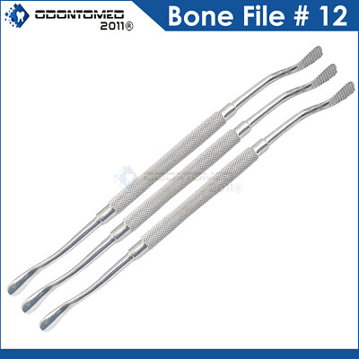 3 Dental Bone File # 12 Double Ended German Quality Medical Surgical ...