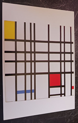 vtg postcard MONDRIAN Composition Red Yellow Blue 1939 Neoplastic art ...