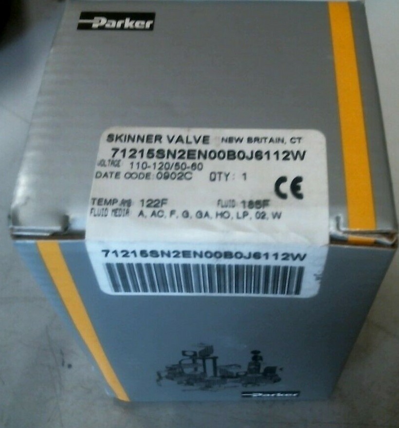 PARKER SKINNER VALVE 71215SN2EN00B0J6112W SOLENOID VALVE 3/16" 450PSI ...