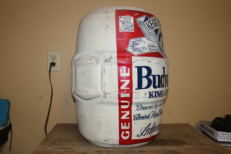 Vintage Budweiser Beer Kegs For Sale Anheuser Busch 22" Metal Store ...