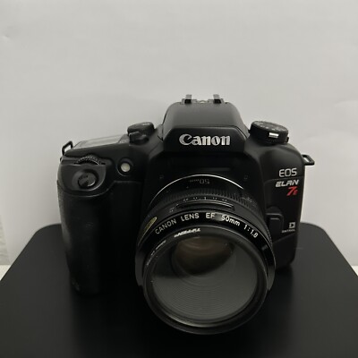 Canon EOS Elan 7e 35mm SLR Film Camera W/ 50mm Lens 1.8 - TESTED ...