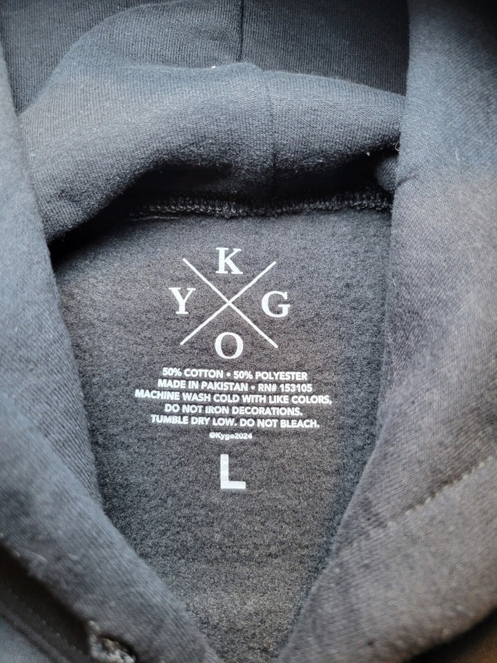 Kygo World Tour Double-sided Spellout Dates Dance Electronic Hoodies DJ ...