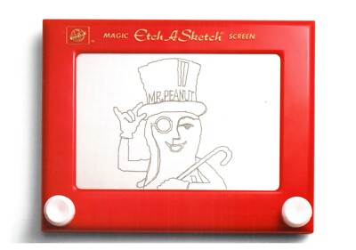 Postcard Linus or Mr. peanut Etch A Sketch Planters Peanuts Vintage ...