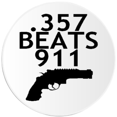 .357 Beats 911 - 3 Pack Circle Stickers 3 Inch - Revolver Gun 2nd ...