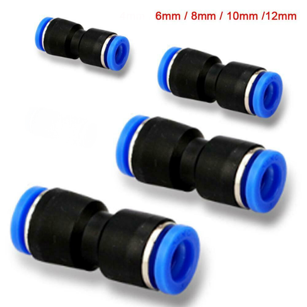 STRAIGHT PUSH CONNECTORS PNEUMATIC CONNECT FITTINGS AIR LINE QUICK HOSE ...