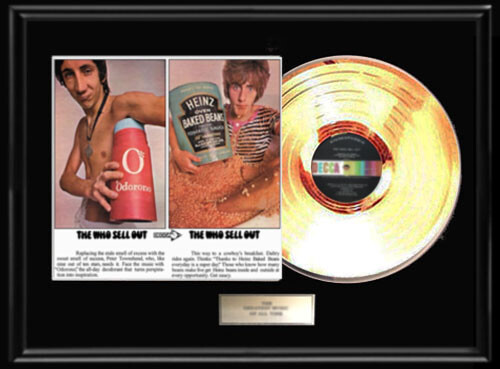 THE WHO SELL OUT ALBUM LP GOLD METALIZED RECORD ALBUM VINYL NON RIAA ...