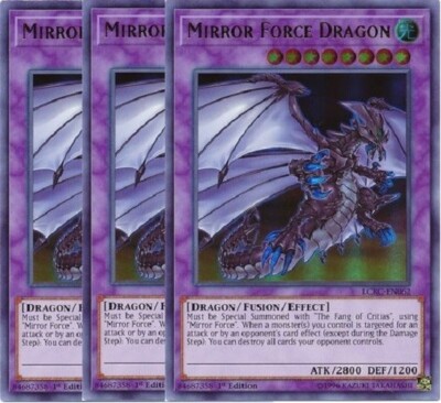 Yugioh - Mirror Force Dragon x 3 - 1st Edition Ultra Rare NM - Free ...