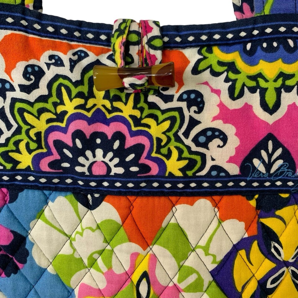 Vera Bradley Tote Purse Floral Toggle Clasp Pockets Floral Crafts Gift ...