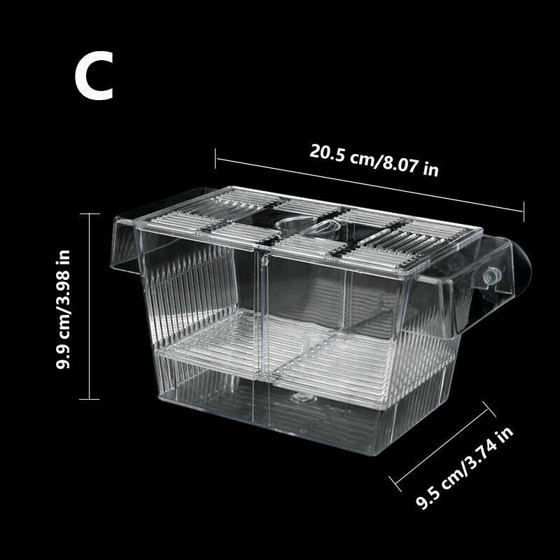 Acrylic Fish Tank Breeding Box Baby Fish Separator Aquarium Isolate ...