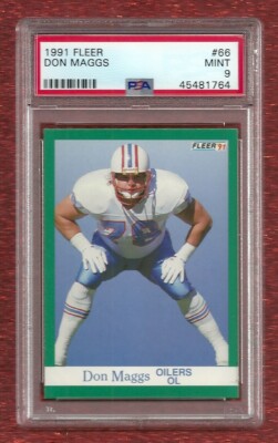 1991 FLEER #66 DON MAGGS PSA 9 MINT POP 1 NONE HIGHER HOUSTON OILERS | eBay