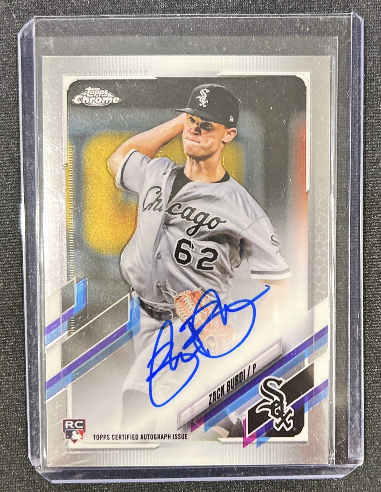 2021 Topps Chrome Zack Burdi RC Rookie Card Auto Autograph #RA-ZB White ...