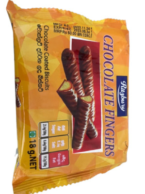RITZBURY Chocolate Crispy Fingers Milk Chocolate Flavor Biscuits Coated ...