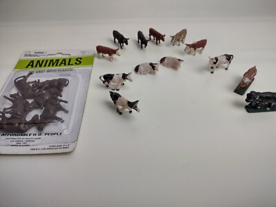 HO scale Train lot Boley Animals Cow Figures SEALED plus bonus cows!! 1 ...