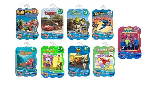 V.smile VTECH GAMES 9 TITLES BNIB CARS, ELMO, BOB THE BUILDER, SUPERMAN ...