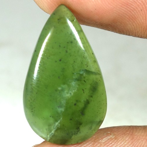 100% Natural Green Jade Pear Cabochon Loose Gemstones 16.15Cts 15x 25x ...