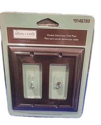 Allen Roth Wall Plate Double Switch Cover Oil Rubbed Bronze Finish | eBay
