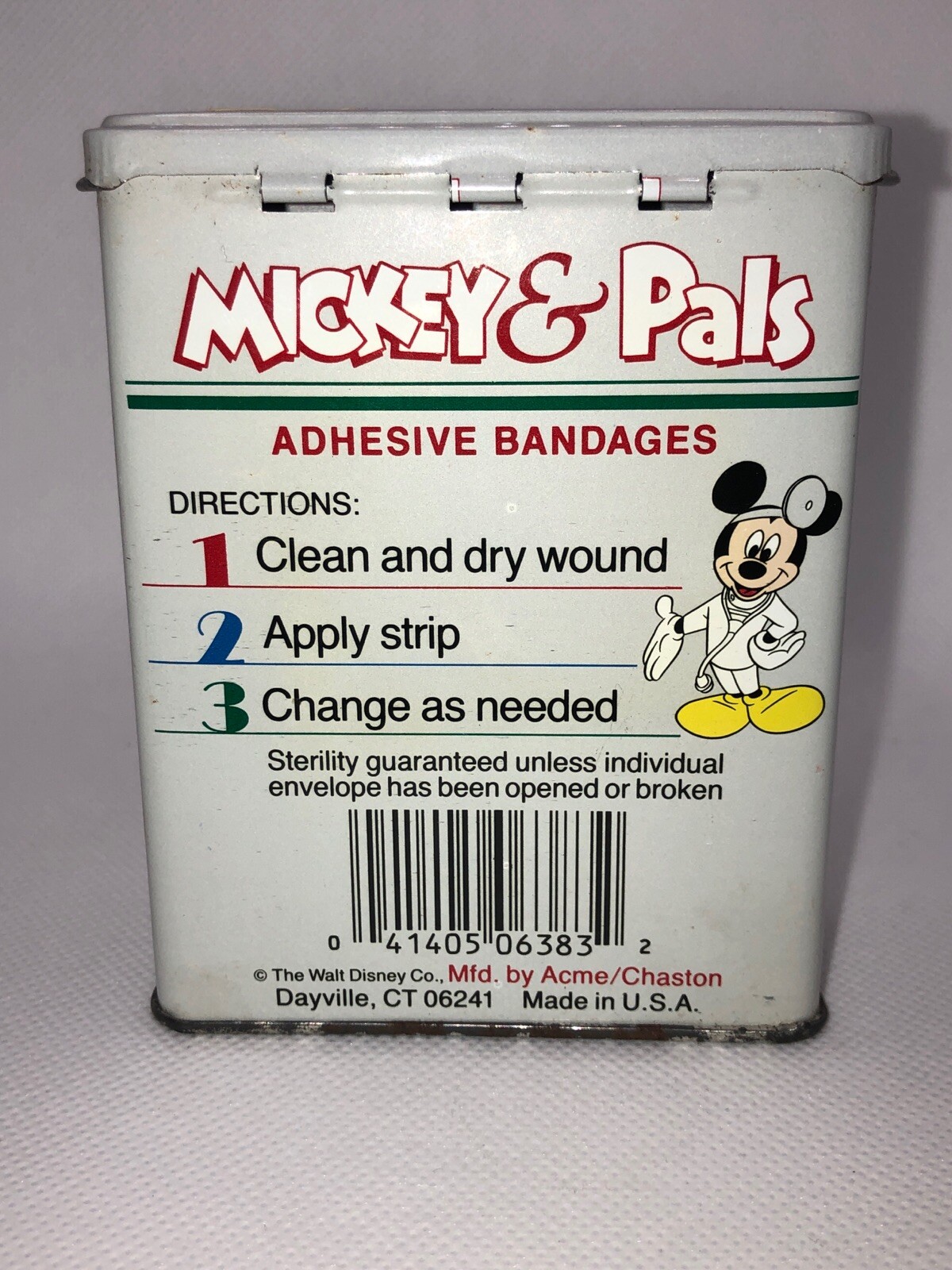 RARE Vintage Mickey Mouse and Pals Band Aid Tin Disney Collectible 28 ...