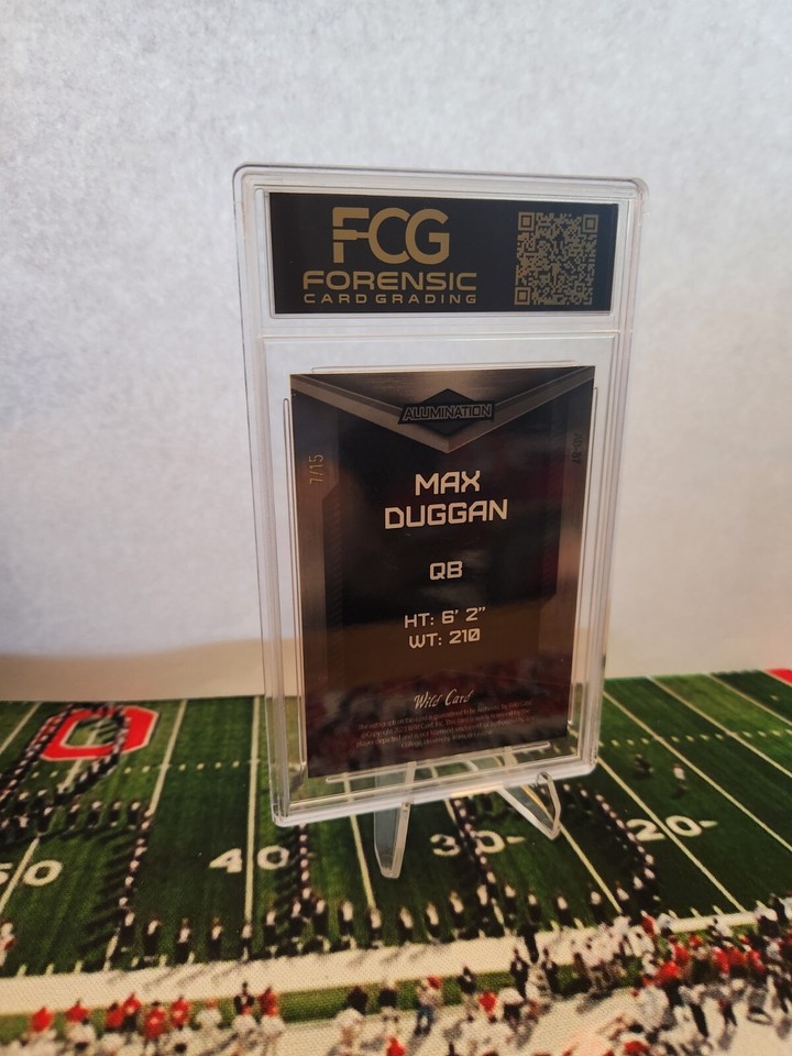 2023 Wild Card Alumination Max Duggan Black Shimmer Autograph 7/15 | eBay