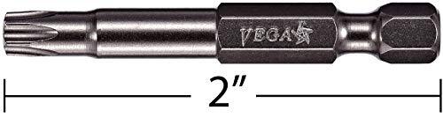 VEGA T15 TORX Security Bits. Professional Grade ¼ Inch Hex Shank TORX T ...