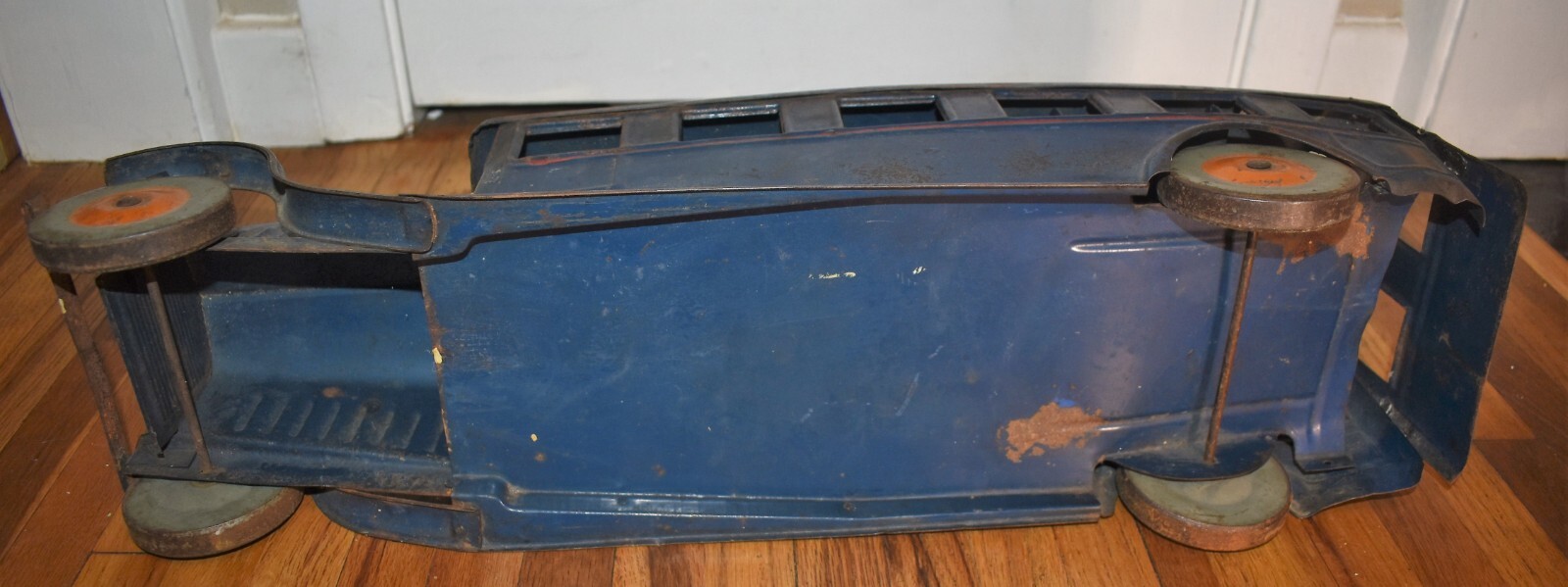 Vintage 1920s COR COR Pressed Steel Blue Toy BUS | eBay