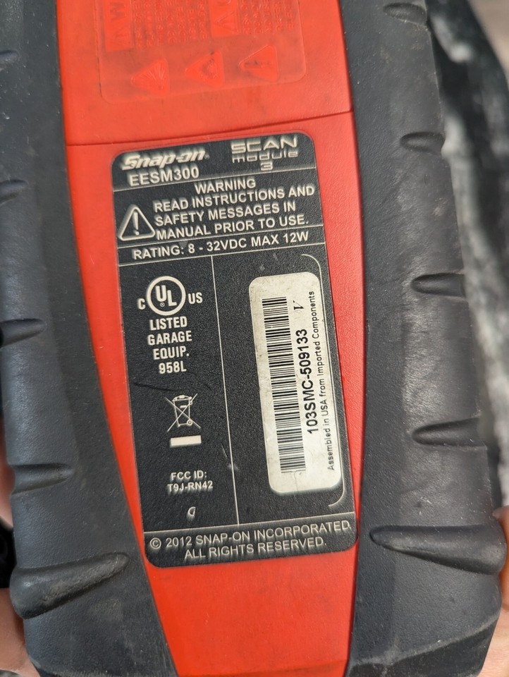 Snap-On Verus D10 EEHD301-6 Diagnostic Tool Scanner W/ Module READ ...